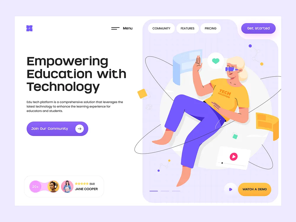 Edtech designs, themes, templates and downloadable graphic elements on ...