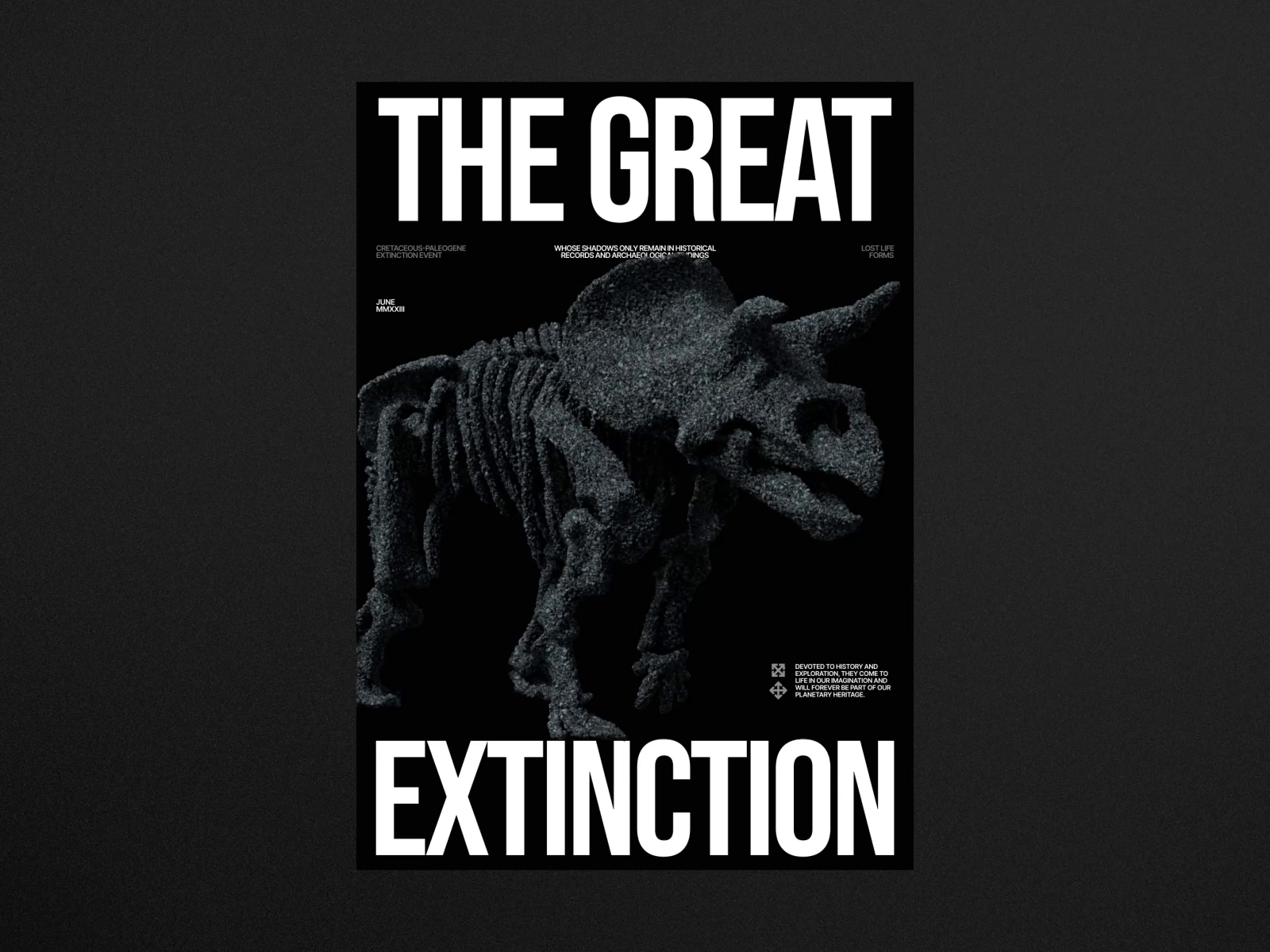 The Great Extinction, 3D Motion Poster by Artemii Lebedev on Dribbble