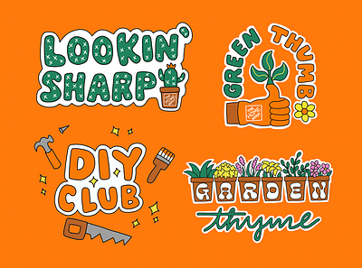 Handlettered GIF Stickers for The Home Depot, Inc. by Lisa McCormick on ...