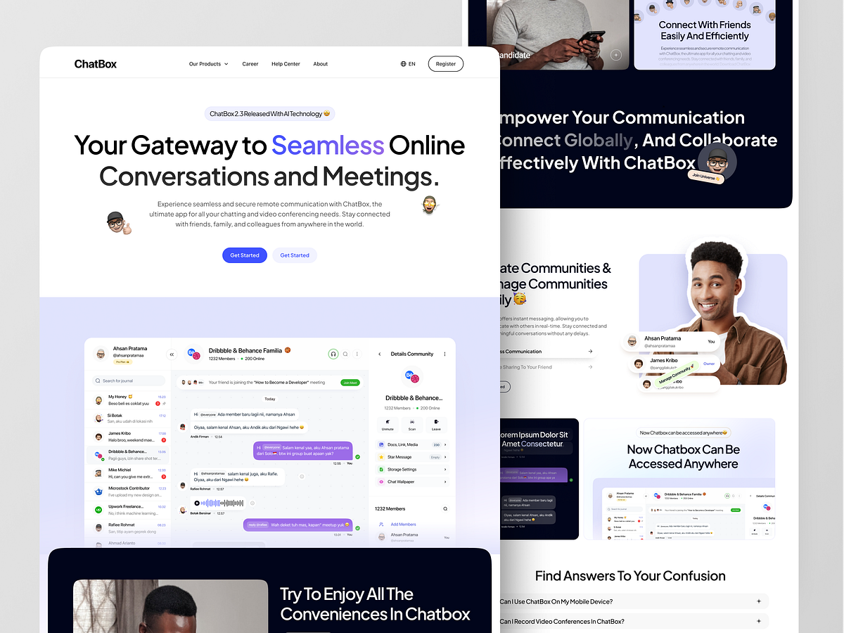 ChatBox ~ Meeting Rooms & Messages Website 💬 by Rafi Rohmat for Odama on Dribbble