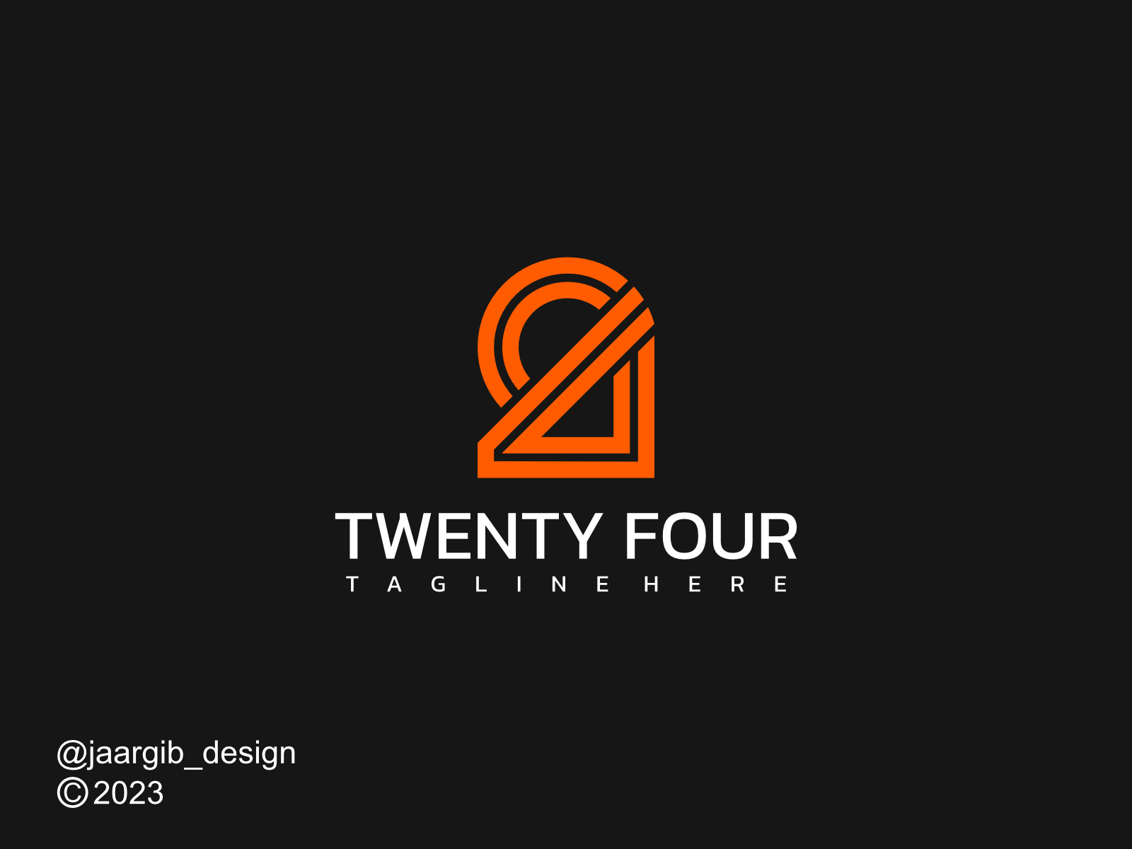 24 monogram logo by Jaargib_design on Dribbble