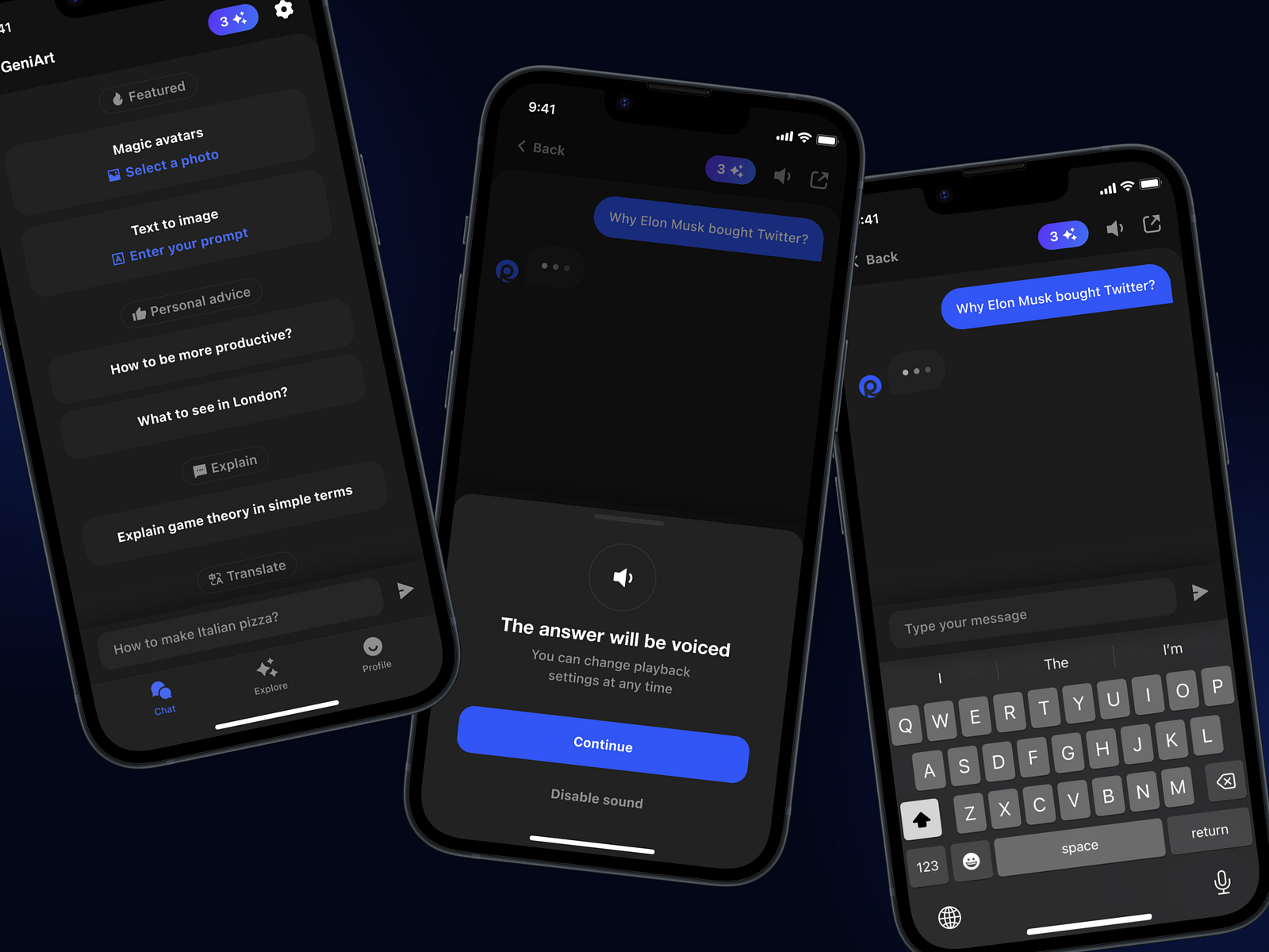 AI superapp | Chat by Artur Martynov on Dribbble