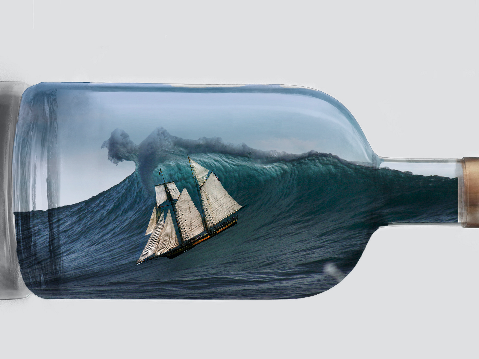 Boat in a bottle by Gustavo on Dribbble