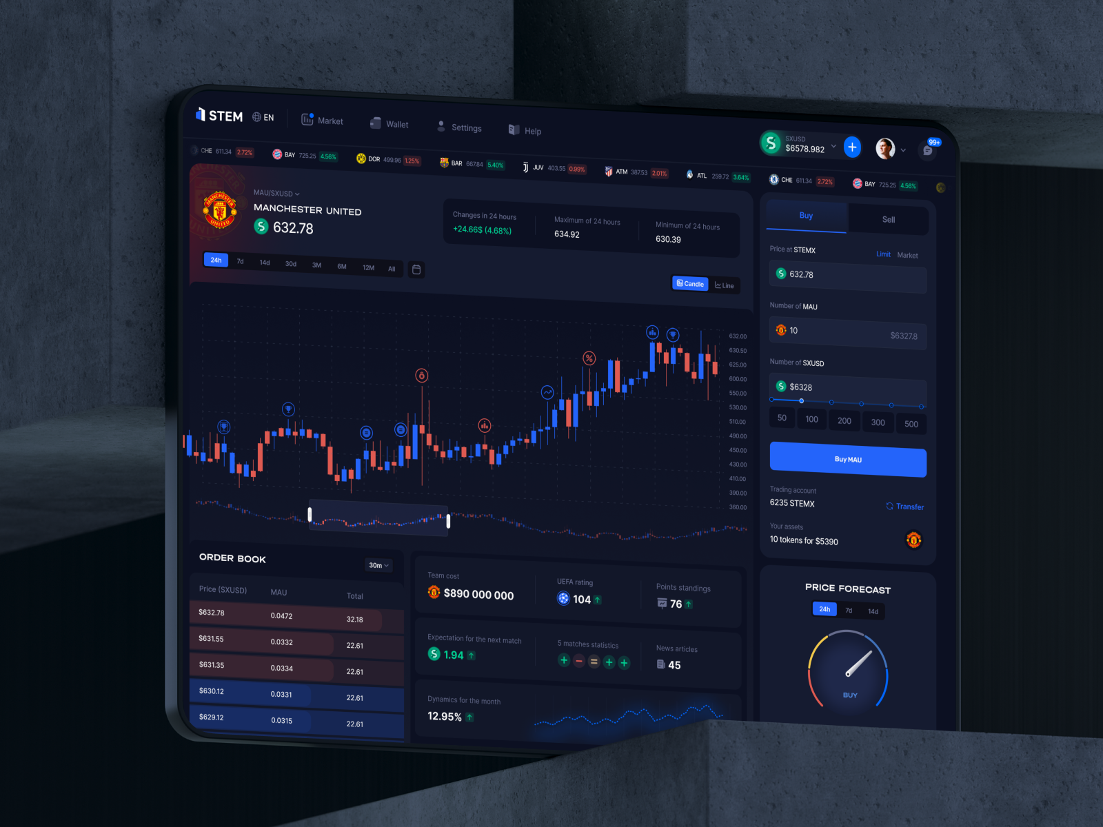 STEM – Sport Token Exchange by Vlad Goncharov for Flatonica on Dribbble