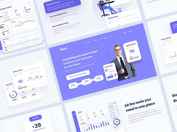 Landing Page UI designs, themes, templates and downloadable graphic ...