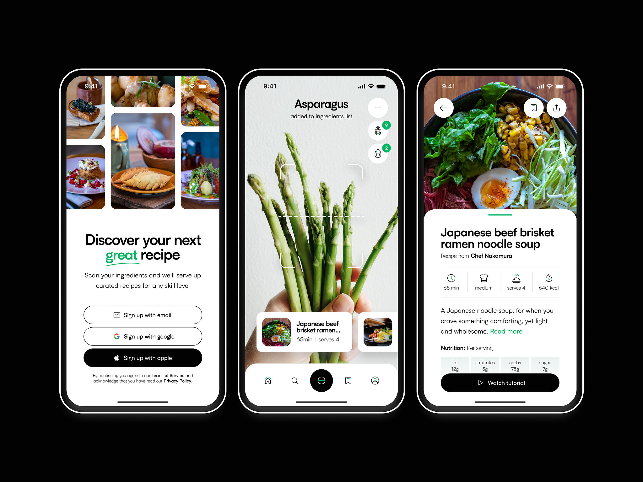 AI guided recipe discovery app by Kelsey Niehaus on Dribbble