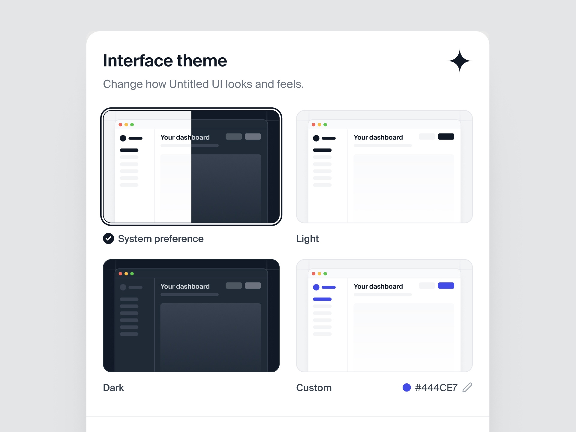 Display preferences modal — Untitled UI by Jordan Hughes® on Dribbble