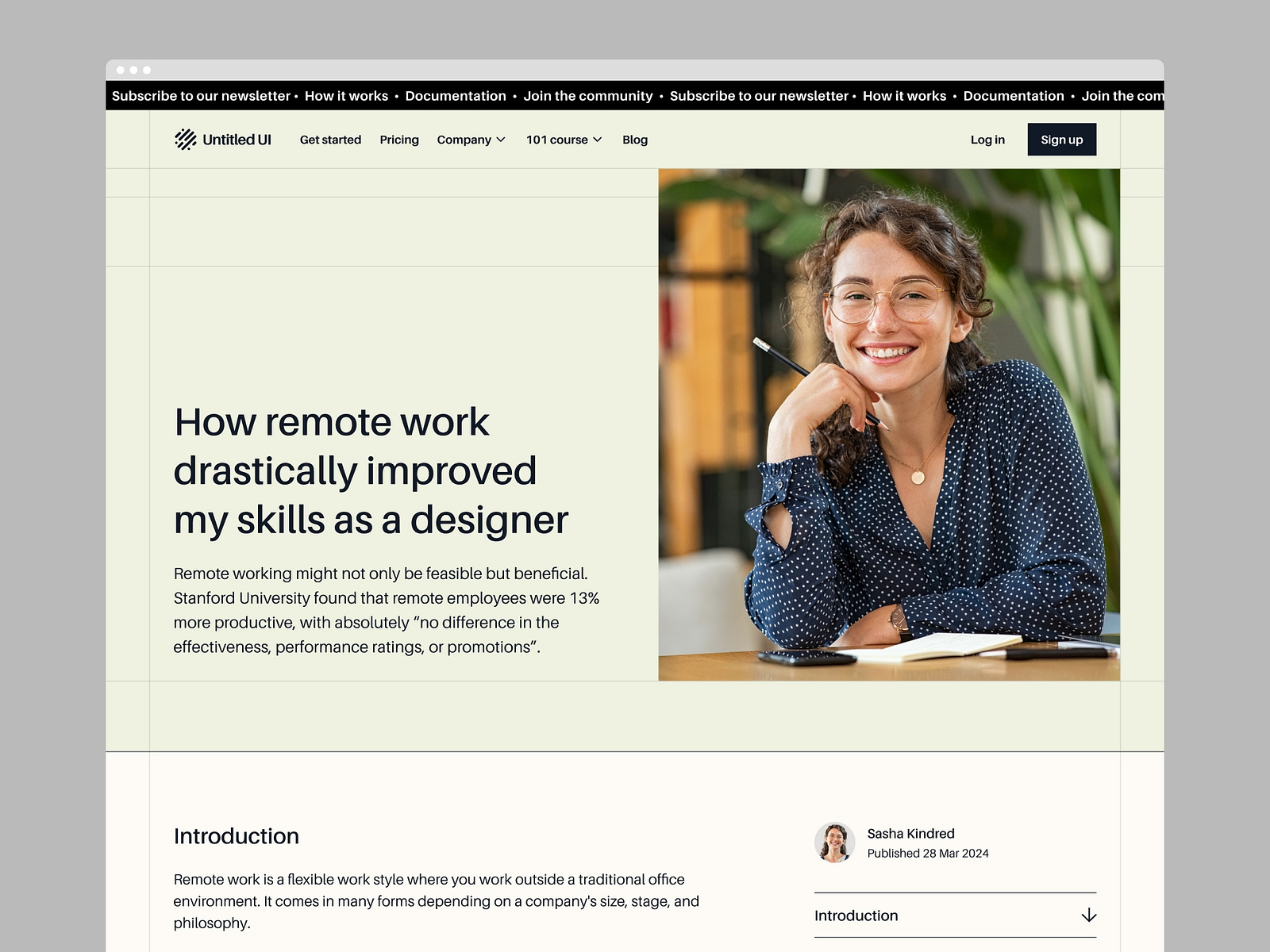 Minimal blog post — Untitled UI by Jordan Hughes® on Dribbble