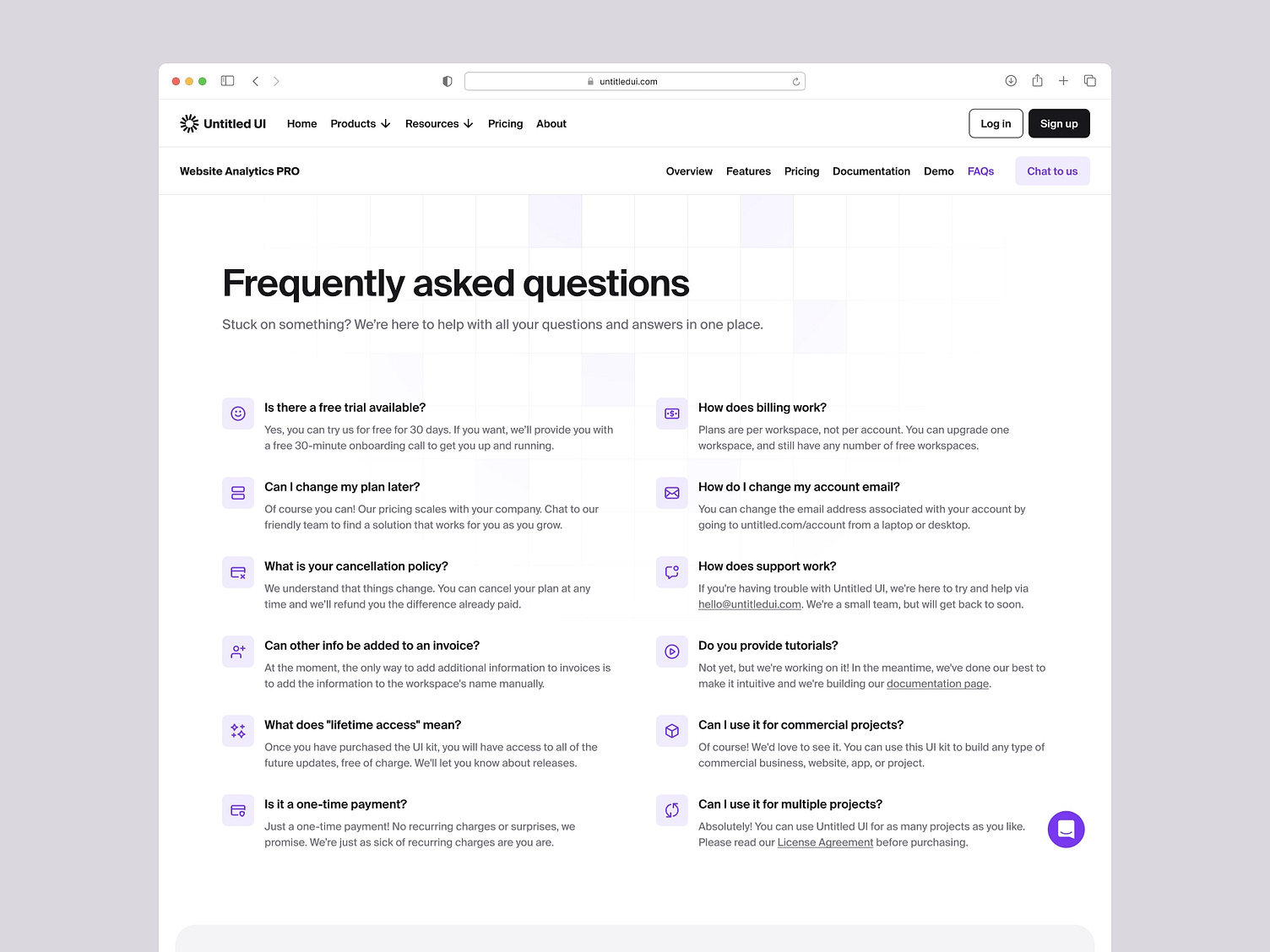 Frequently Asked Questions (FAQs) — Untitled UI by Jordan Hughes® on ...