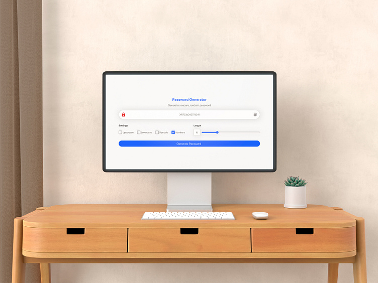 Generate Random Password | UI/UX Design by Takaz Cao on Dribbble