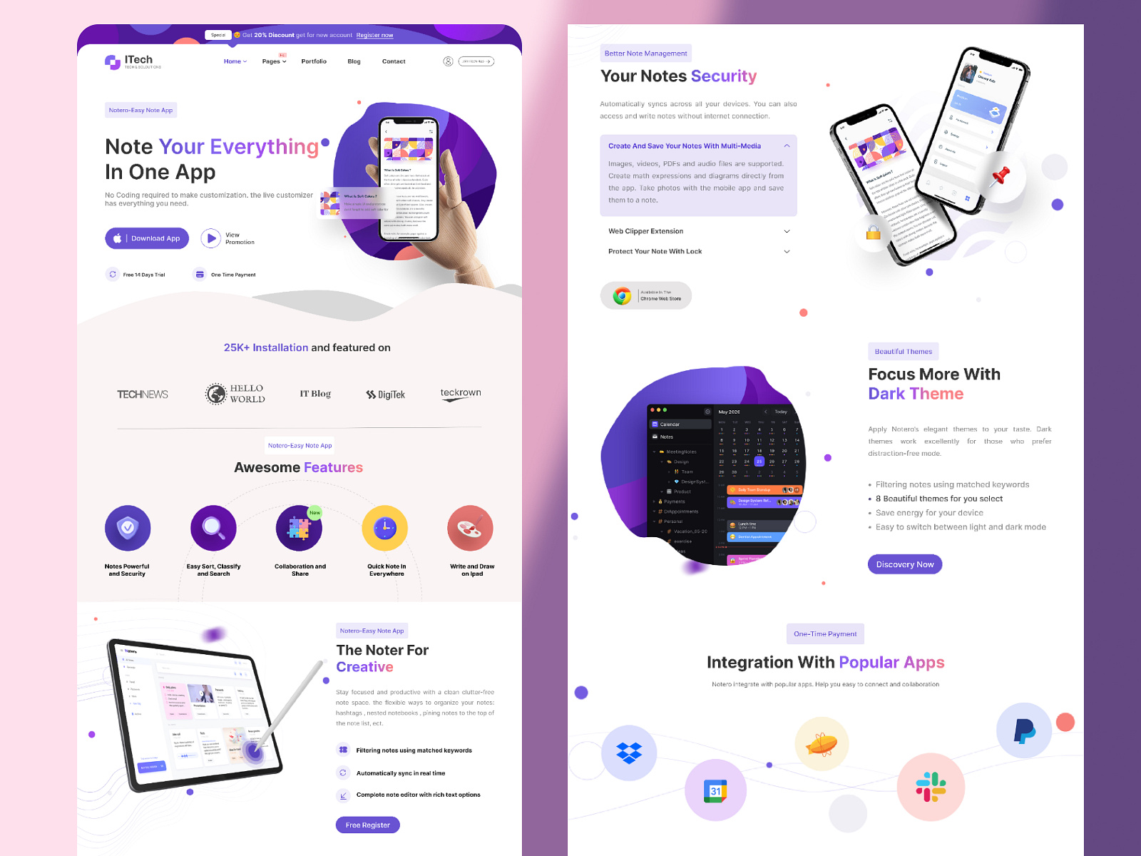 ITech landing page(website) by shakila mohammadi on Dribbble