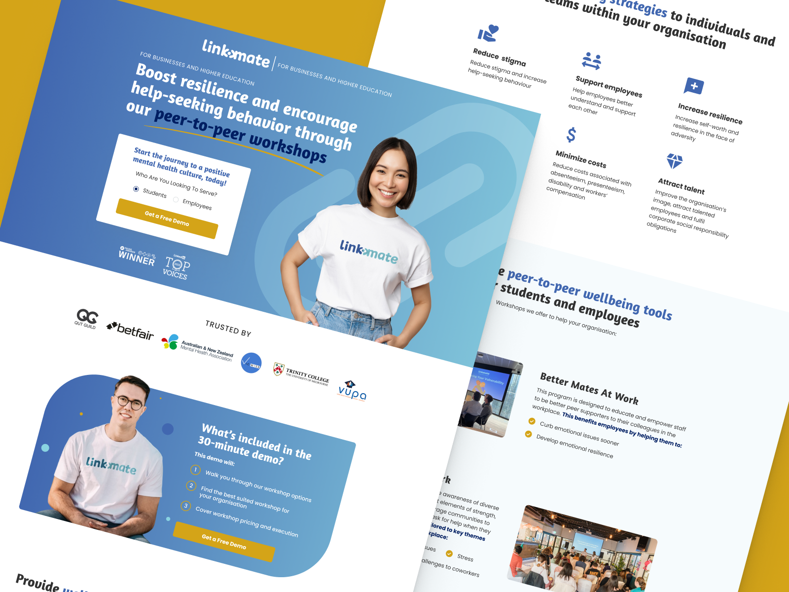 Linkmate | Landing Page Design by Lindsay Botticelli for KlientBoost on ...