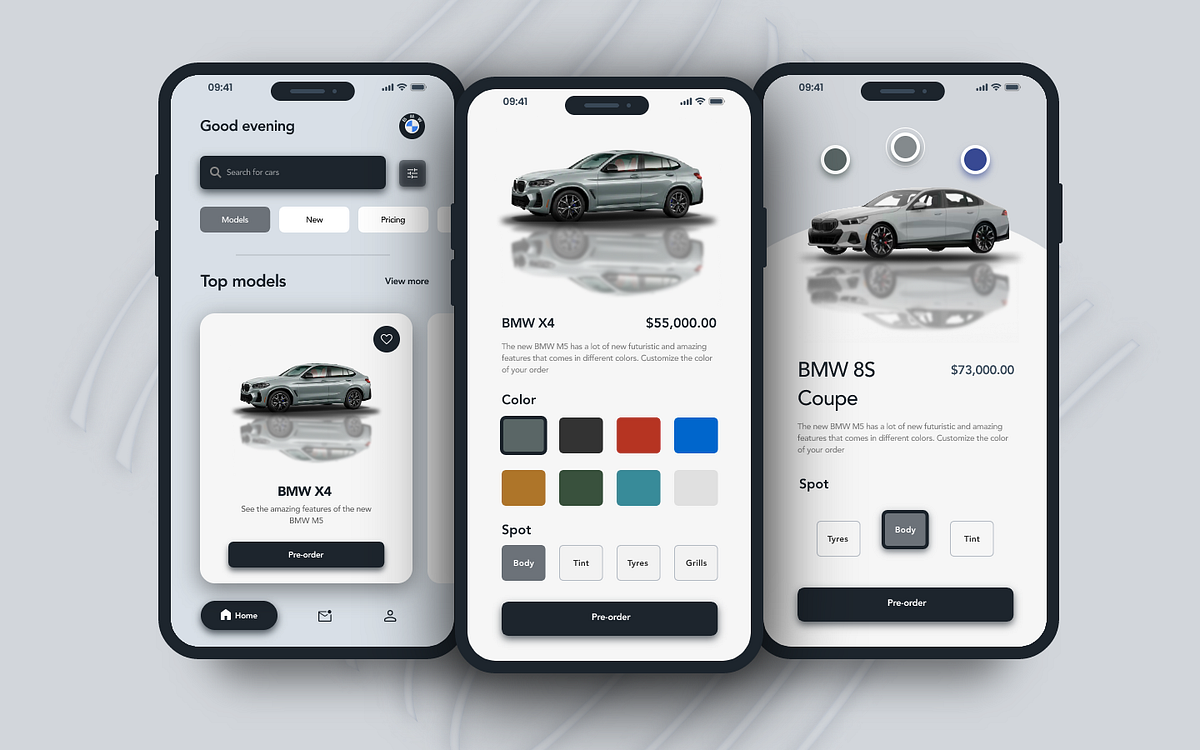 BMW Mobile App by Wisdom Ugbeshe on Dribbble