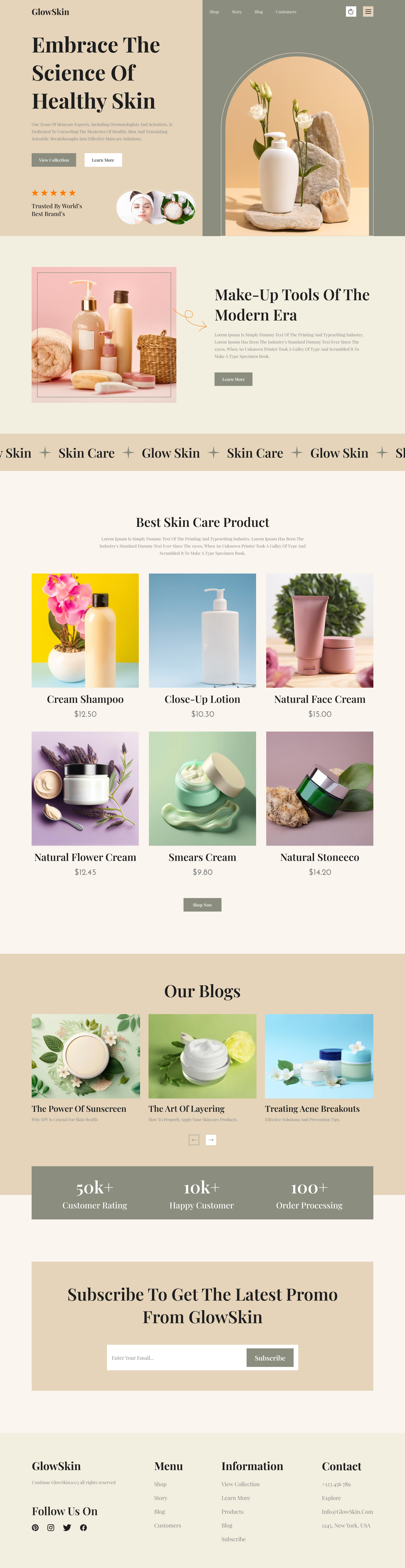 Glowskin - Skin Care Website Design by Nizam on Dribbble