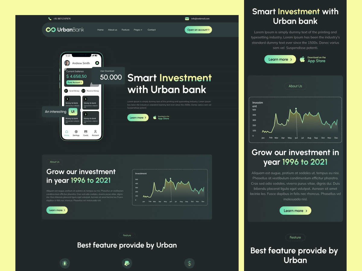 Banking Website Design | Bank Website Template by WebbyCrown Solutions ...
