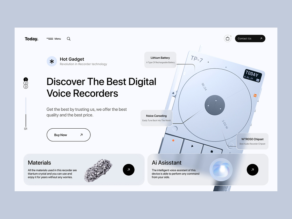 Ecommerce Gadgets Website by Levi Wilson for QClay on Dribbble