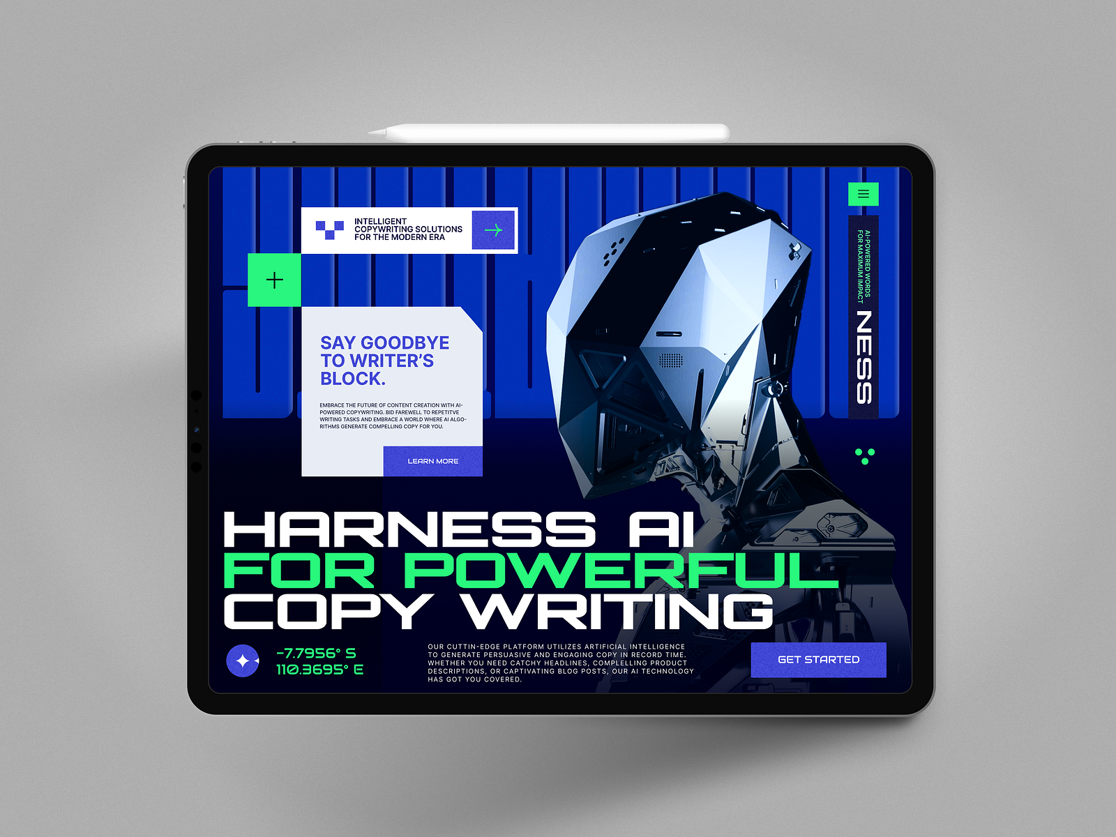 AI Copywriting Website Landing Page by Yash Sharma on Dribbble
