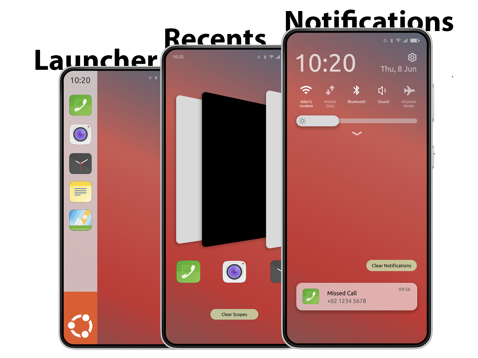 Ubuntu touch UI conceptual redesign by Teo Wen Kai on Dribbble