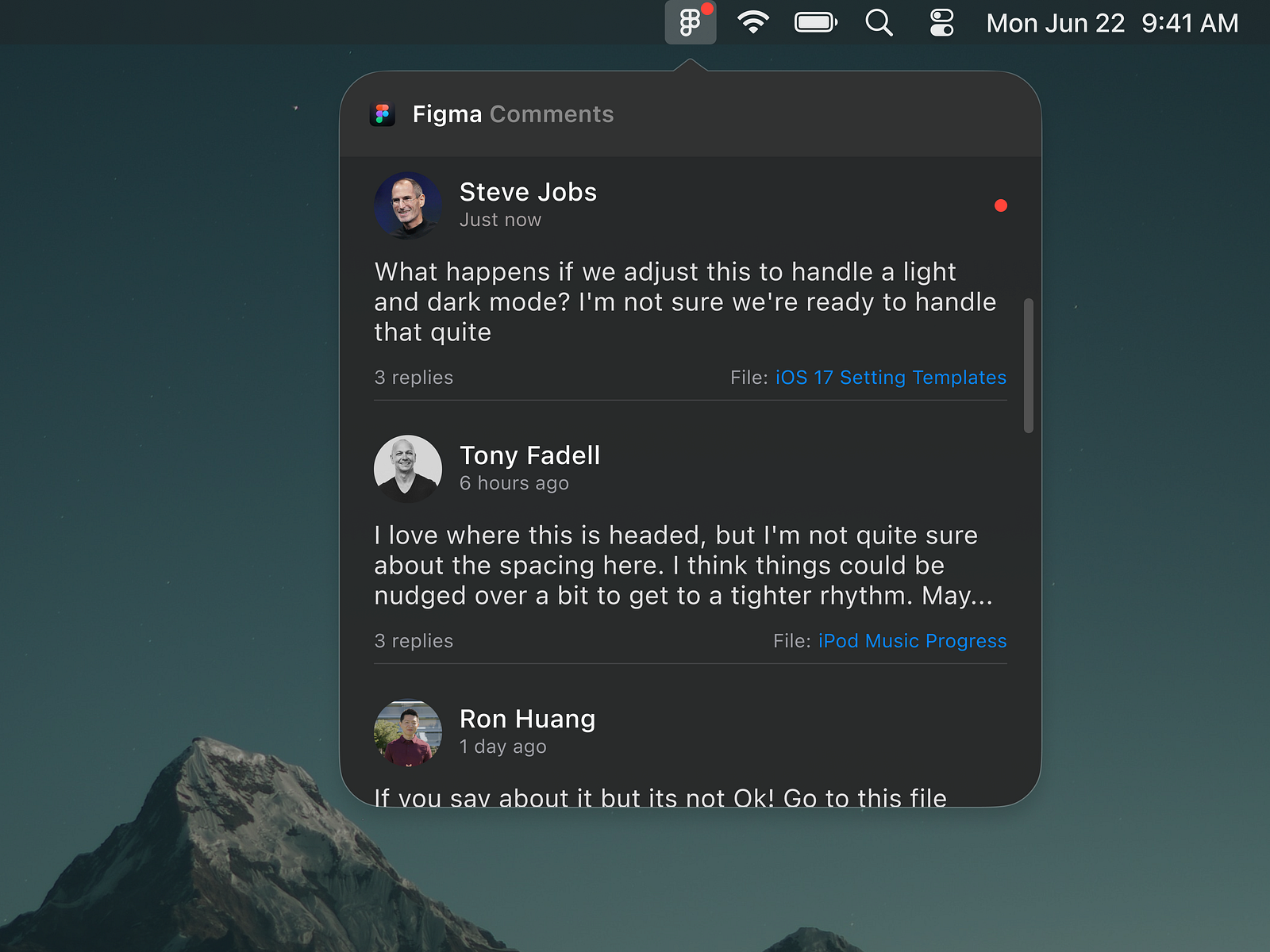 Figma Comments - Concept Widget (MacOS) by Mirzomansur Okhunov on Dribbble