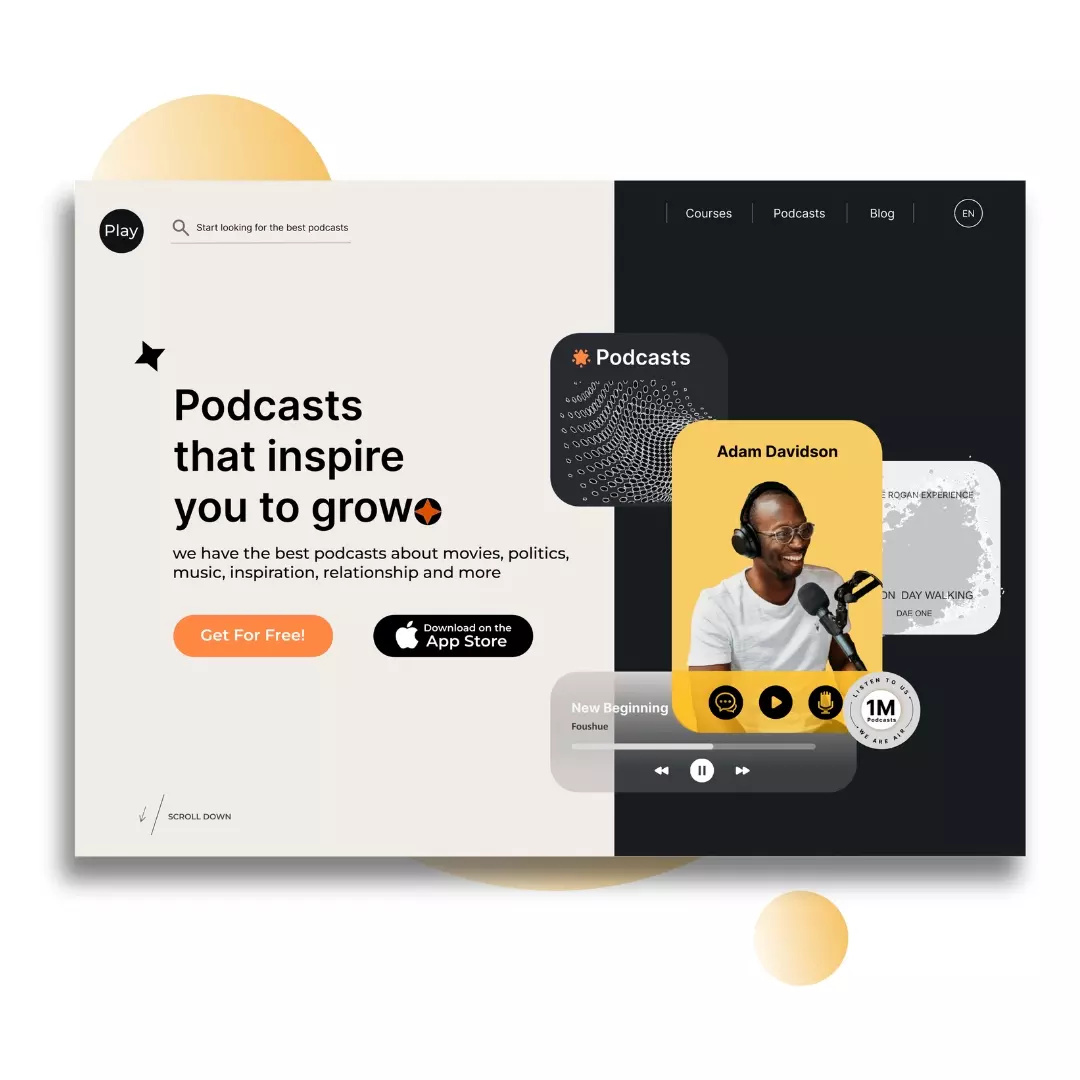 UI design for Podcast Show Website by Stanley Ameh on Dribbble