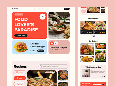 Food delivery website header. by Nizam on Dribbble
