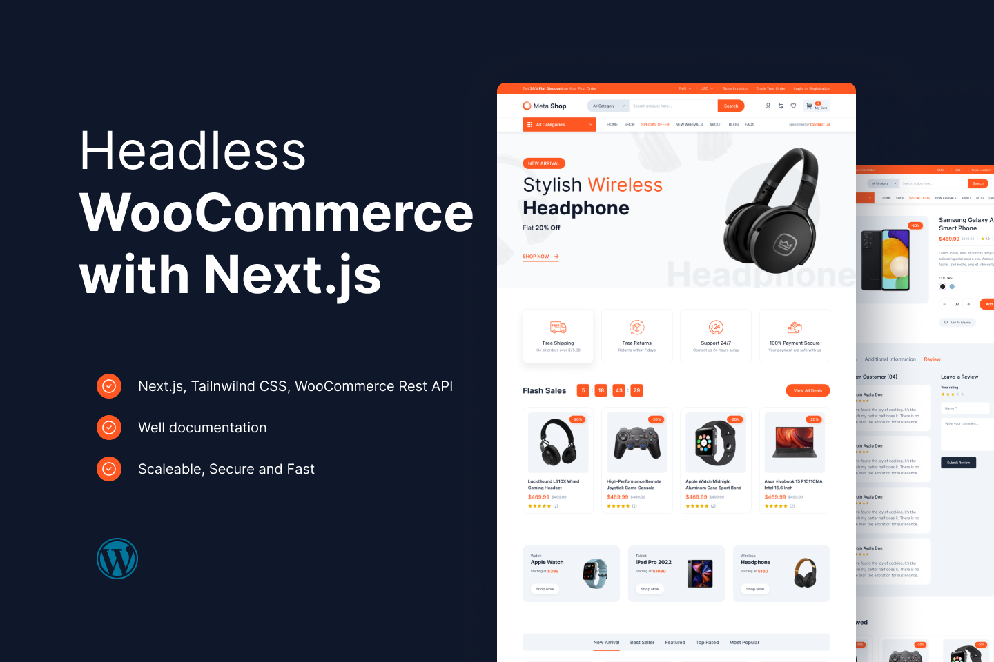 Metashop React Nextjs Ecommerce For Headless Woocommerce By Zelal Hossain For Js Template On
