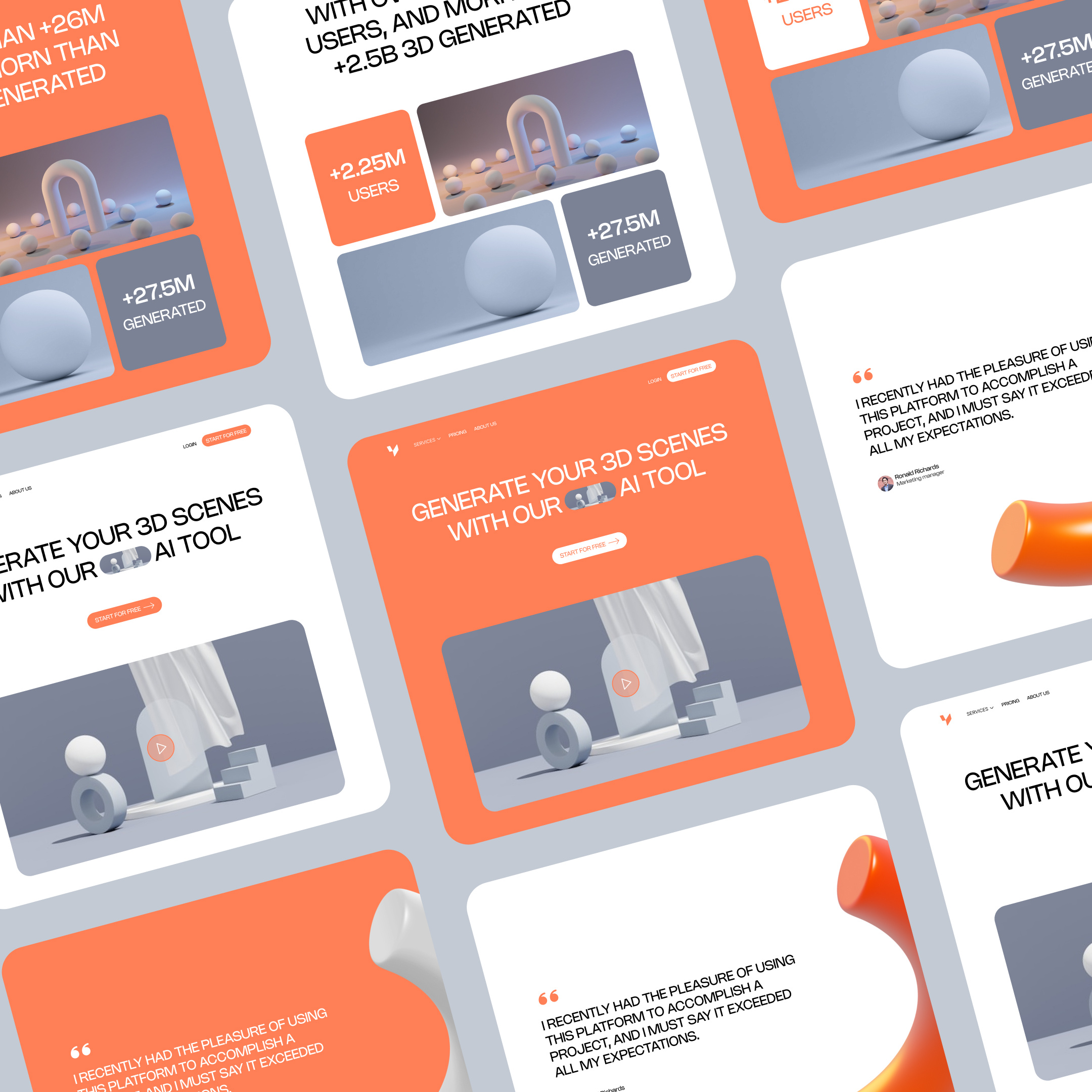 AI Website UI Design for 3D Generation by Gaster Studio on Dribbble