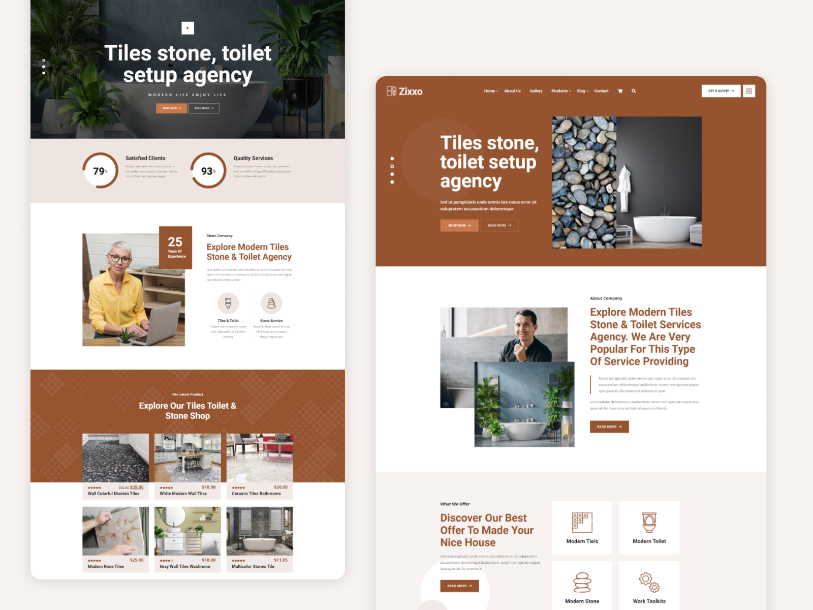 Zixxo : Tiling Services Web Design by Muhibbur Rashid for Template Path ...
