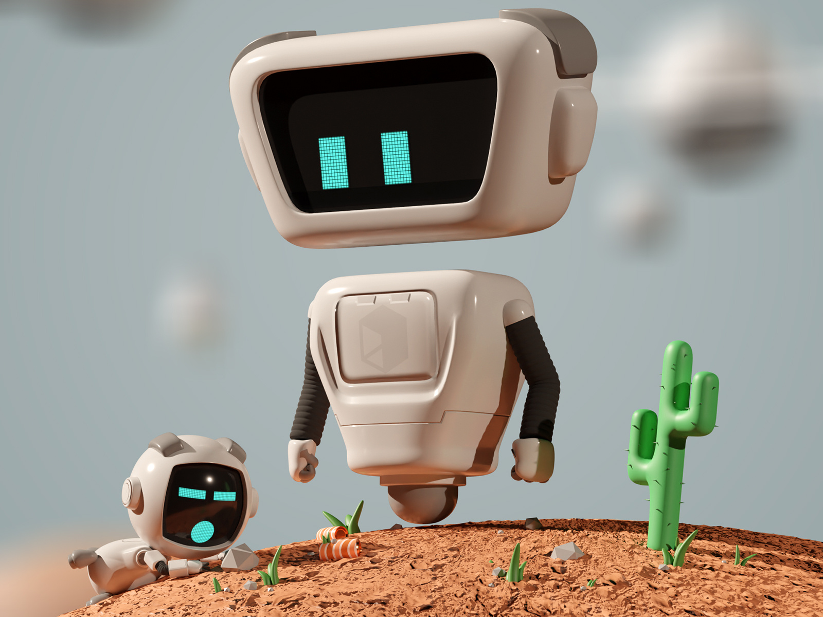 3d Robot By Samuel Briskar 3d Illustrations For Threedee On Dribbble