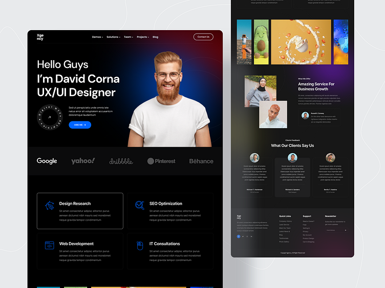 Personal Portfolio - Web Landing Page Design by Md Shahed Hossain on Dribbble