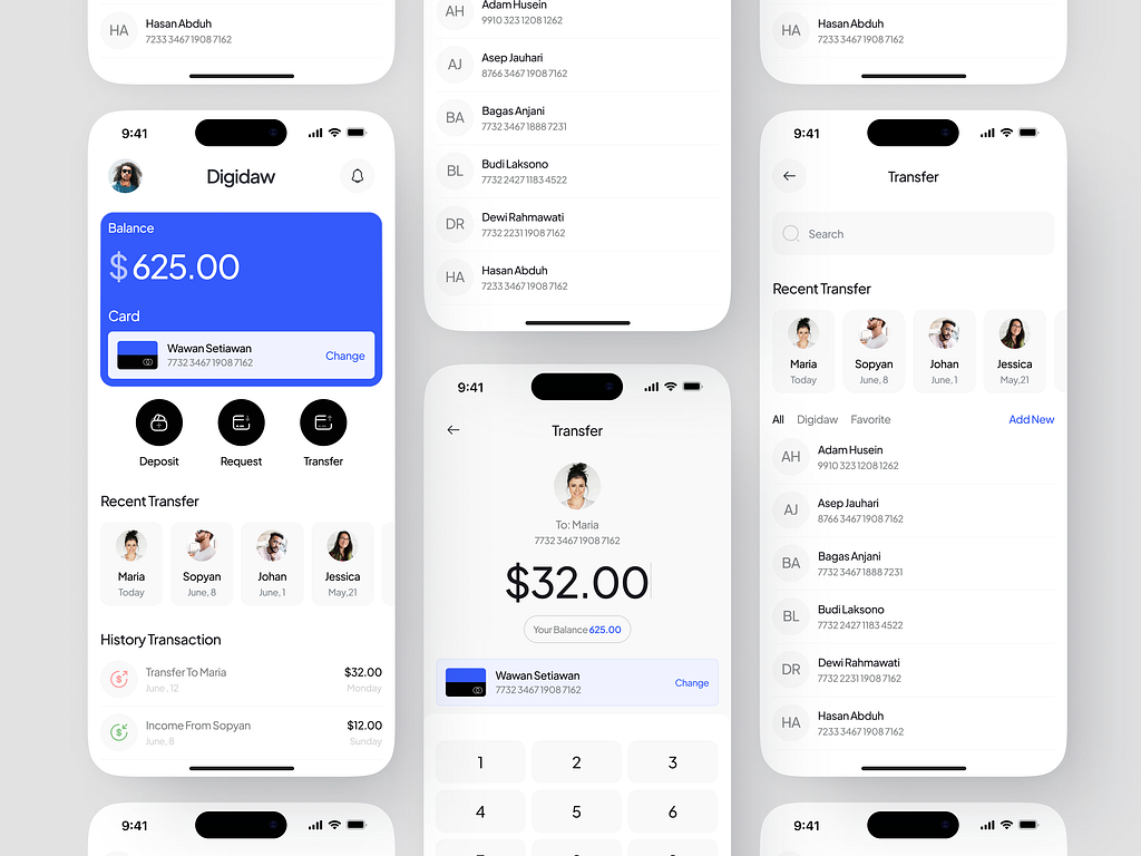 DIGIDAW - Digital Wallet (Transfer) by Haqqi Ilmiawan for Kretya Studio ...