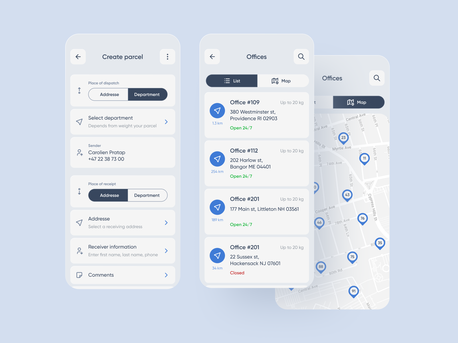 Delivery app: Map by Artem for LANARS on Dribbble