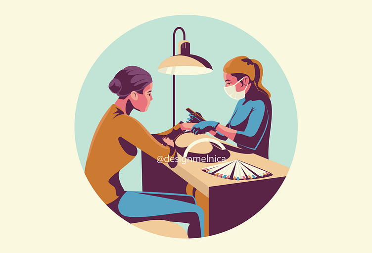 Nail design in a manicure studio by Anastasiya Melnikova on Dribbble
