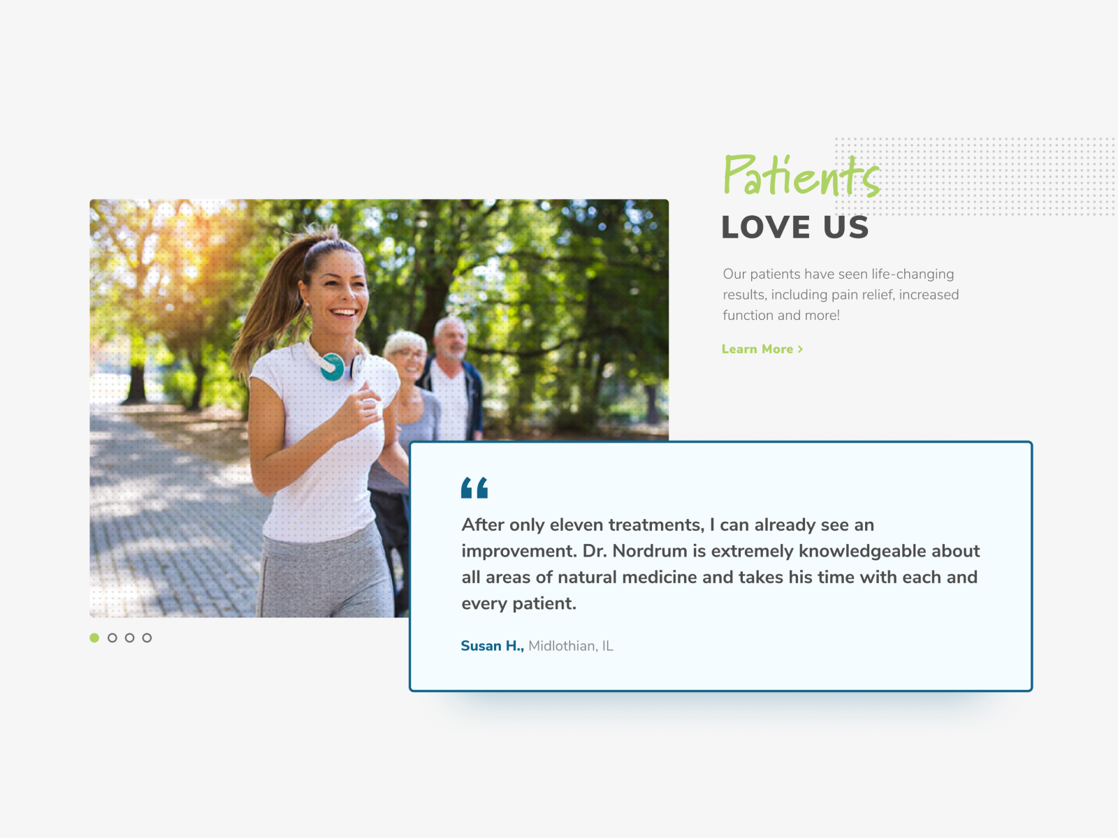 Chiro One :: Patients Love Us by Ian Palmer for LLT Group on Dribbble