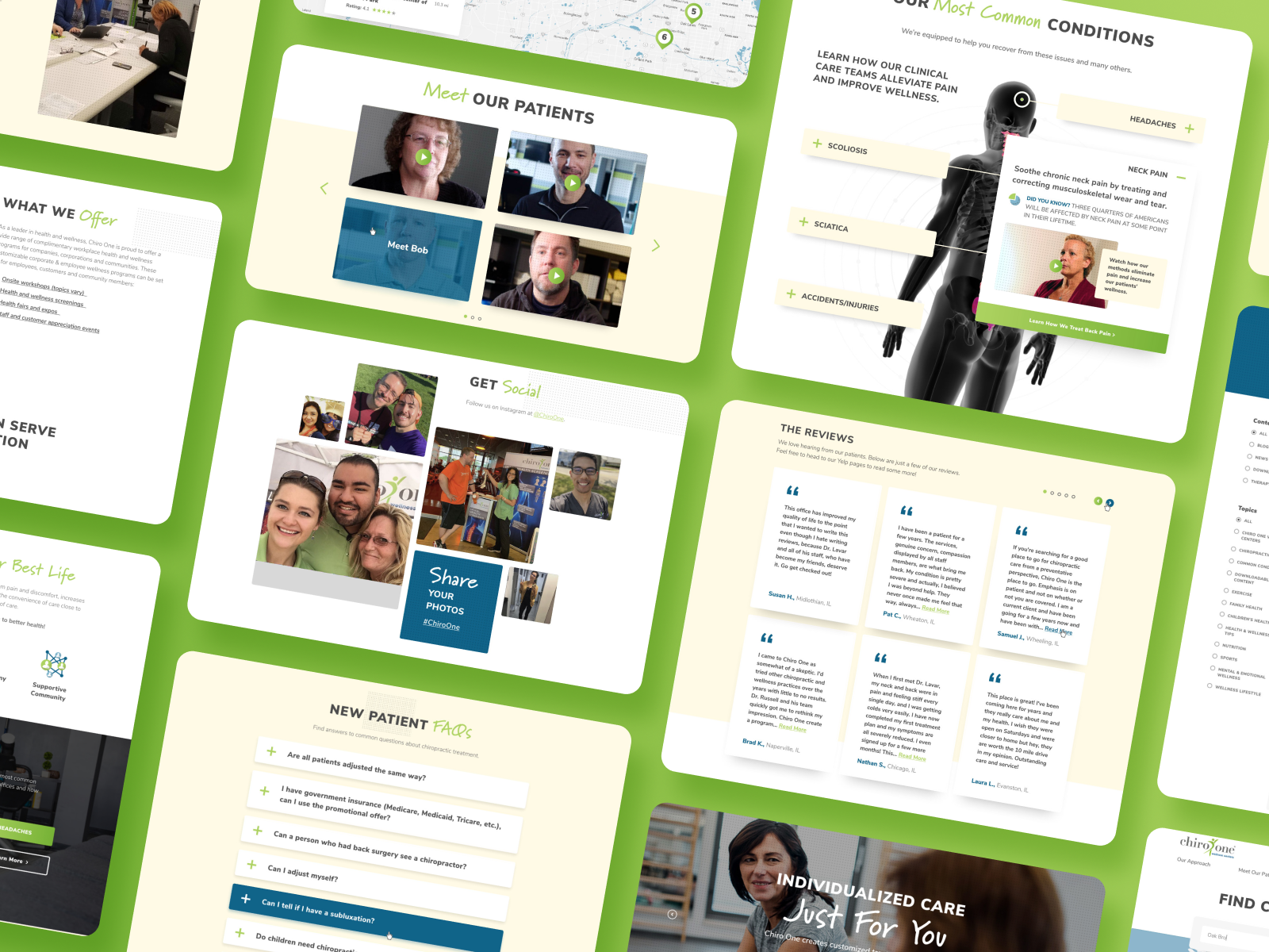 Chiro One :: Website Overview by Ian Palmer for LLT Group on Dribbble