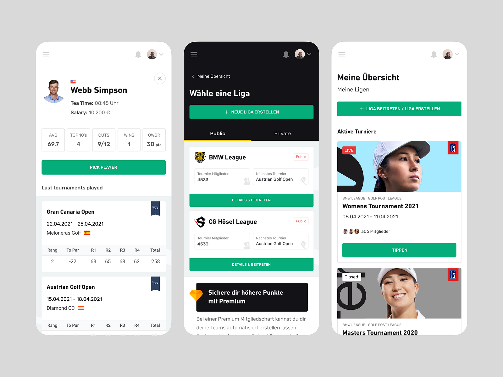Sports Portal App by Jorge Tavárez on Dribbble