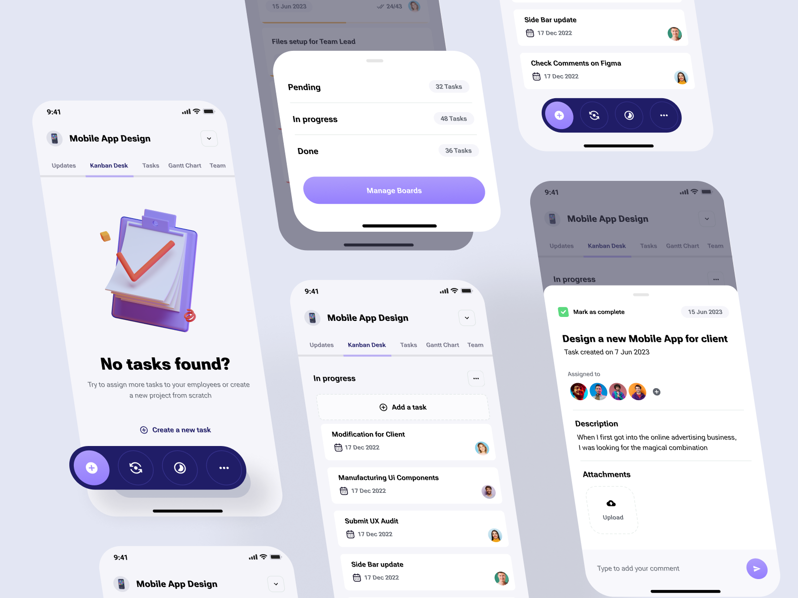 Task Management Mobile App UI Design by Ashikur Rahman for Design Picko ...