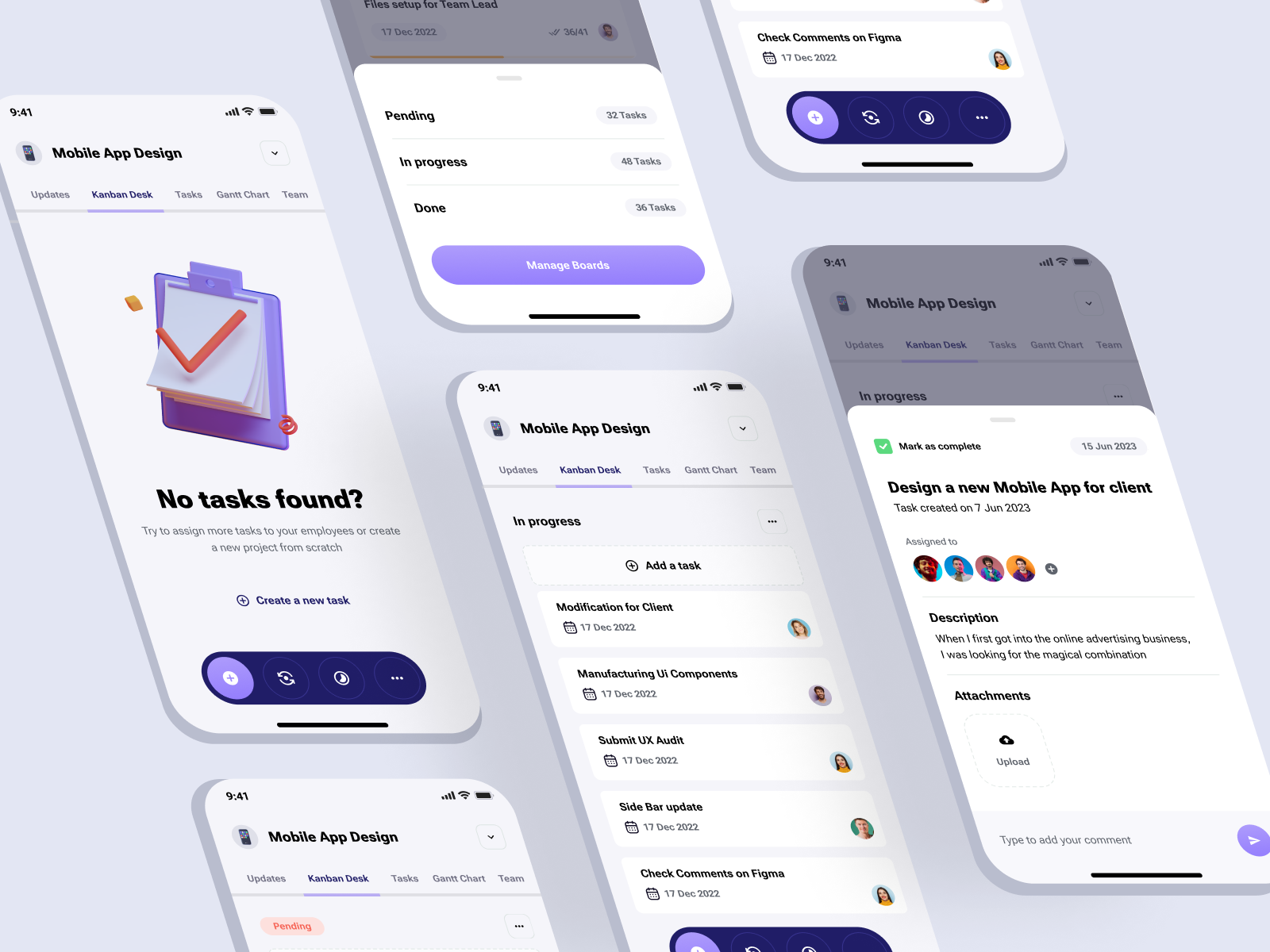 Task Management Mobile App UI Design by Ashikur Rahman for Design Picko ...