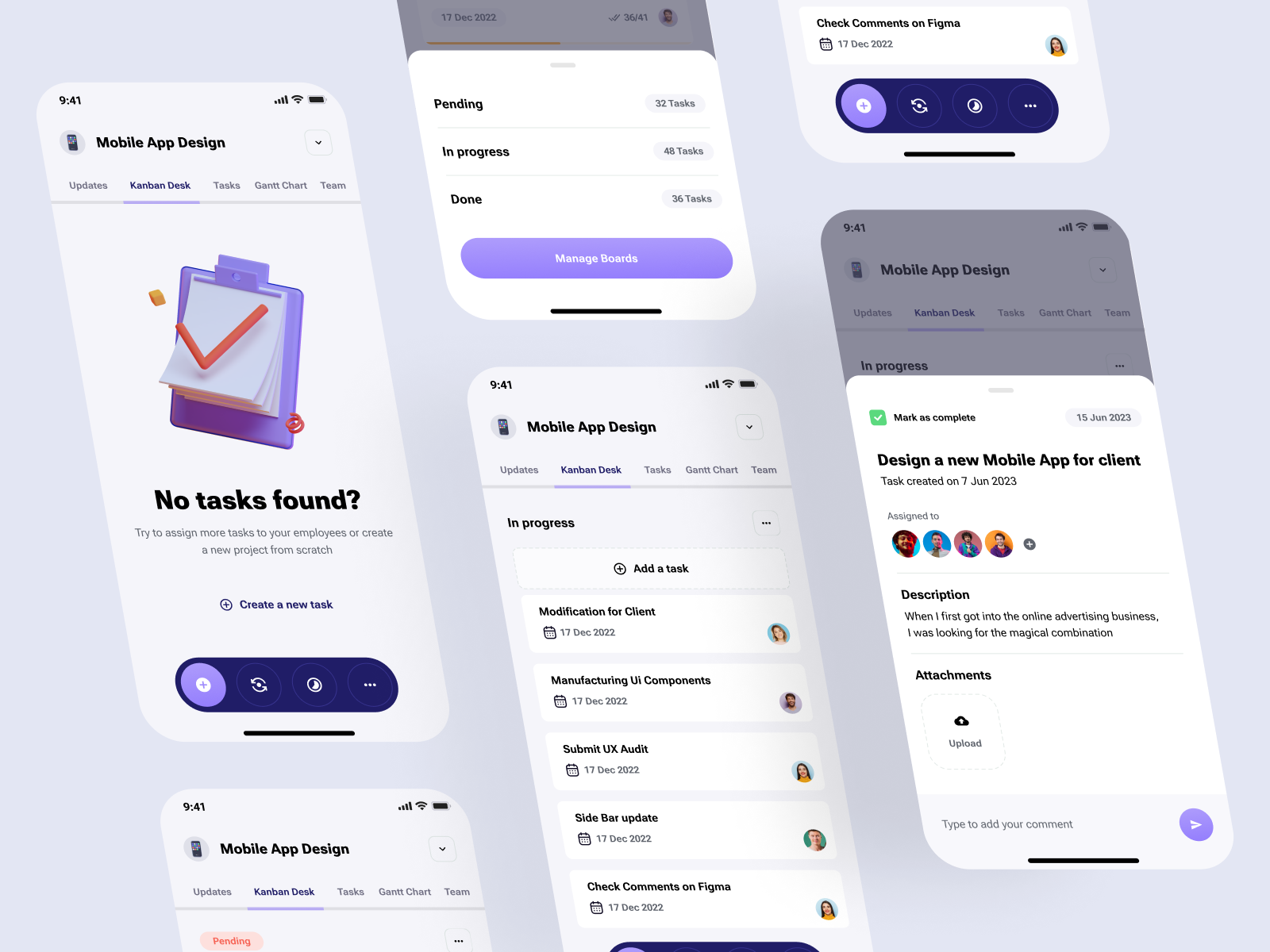 Task Management Mobile App UI Design by Ashikur Rahman for Design Picko ...