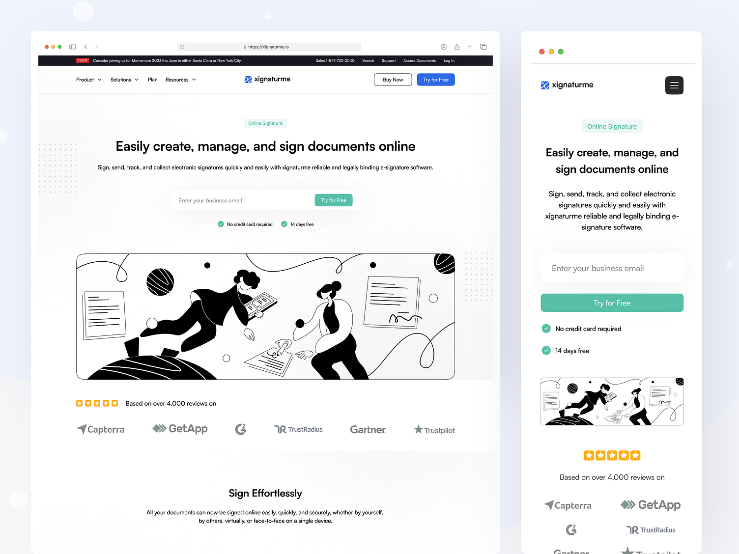 Signature website by Pelorous on Dribbble