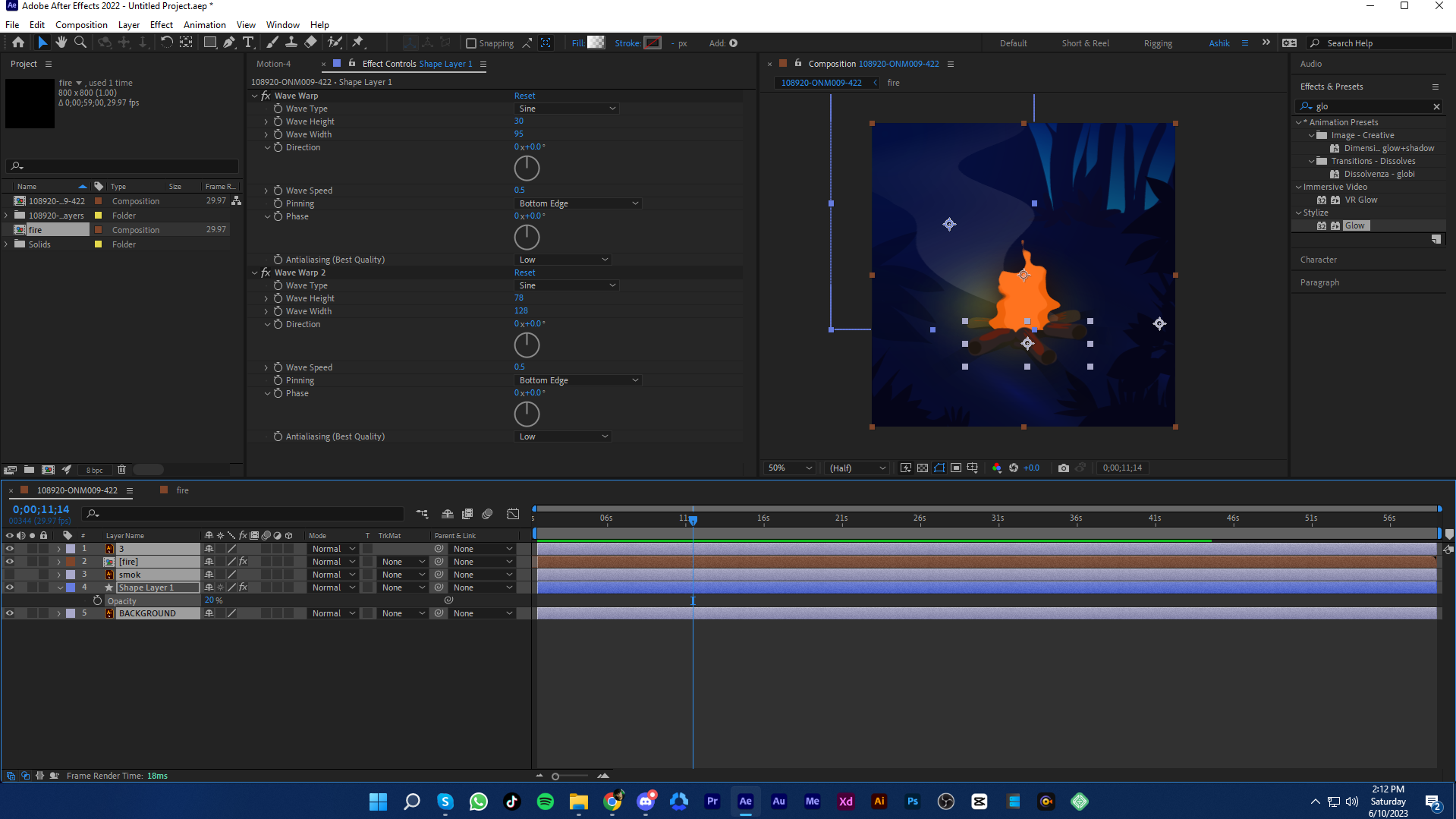 Fire And Smoke Animation by Ashik Motion on Dribbble