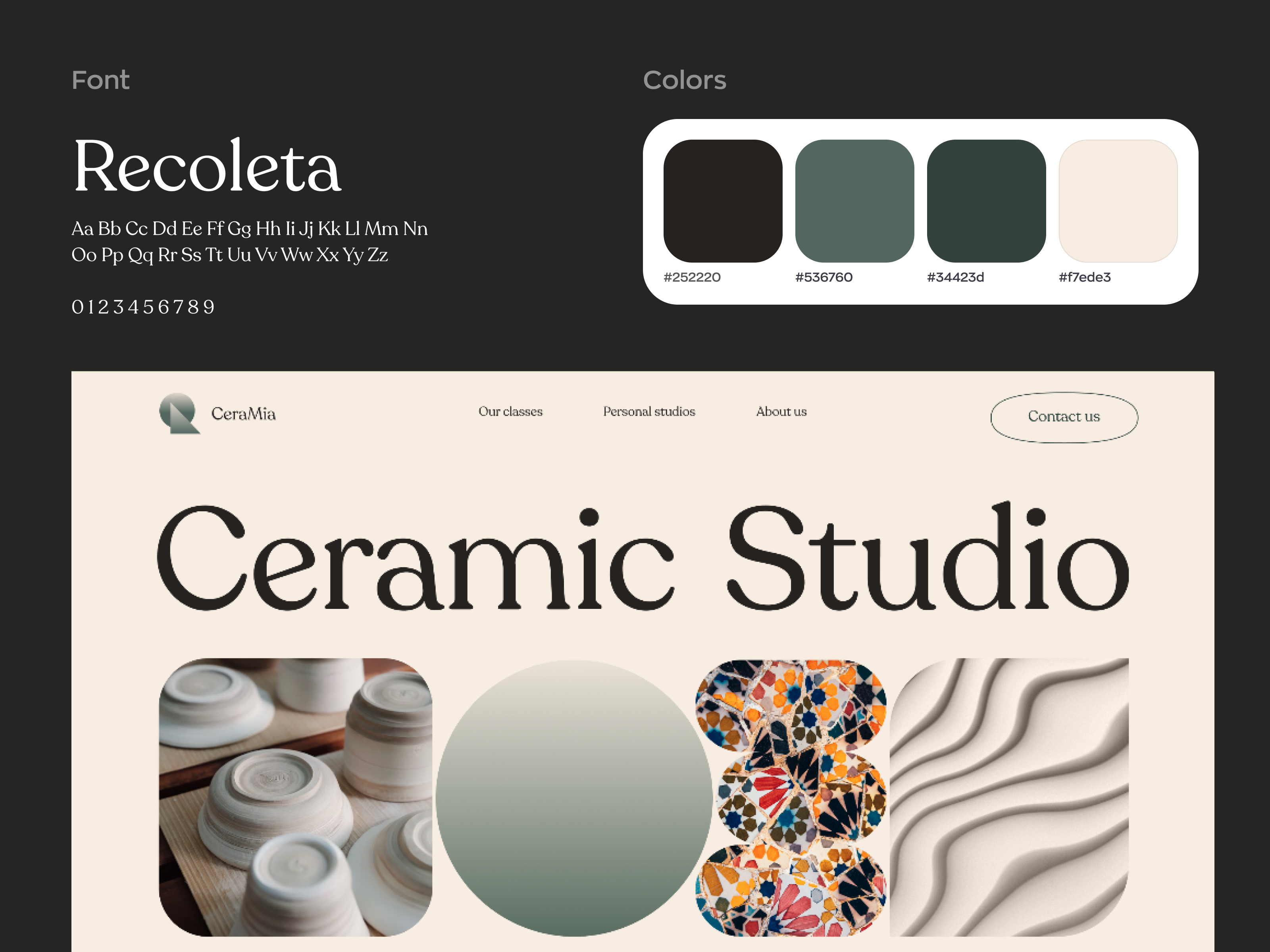 Website for a ceramic studio business by Ronas IT | UI/UX Team on Dribbble