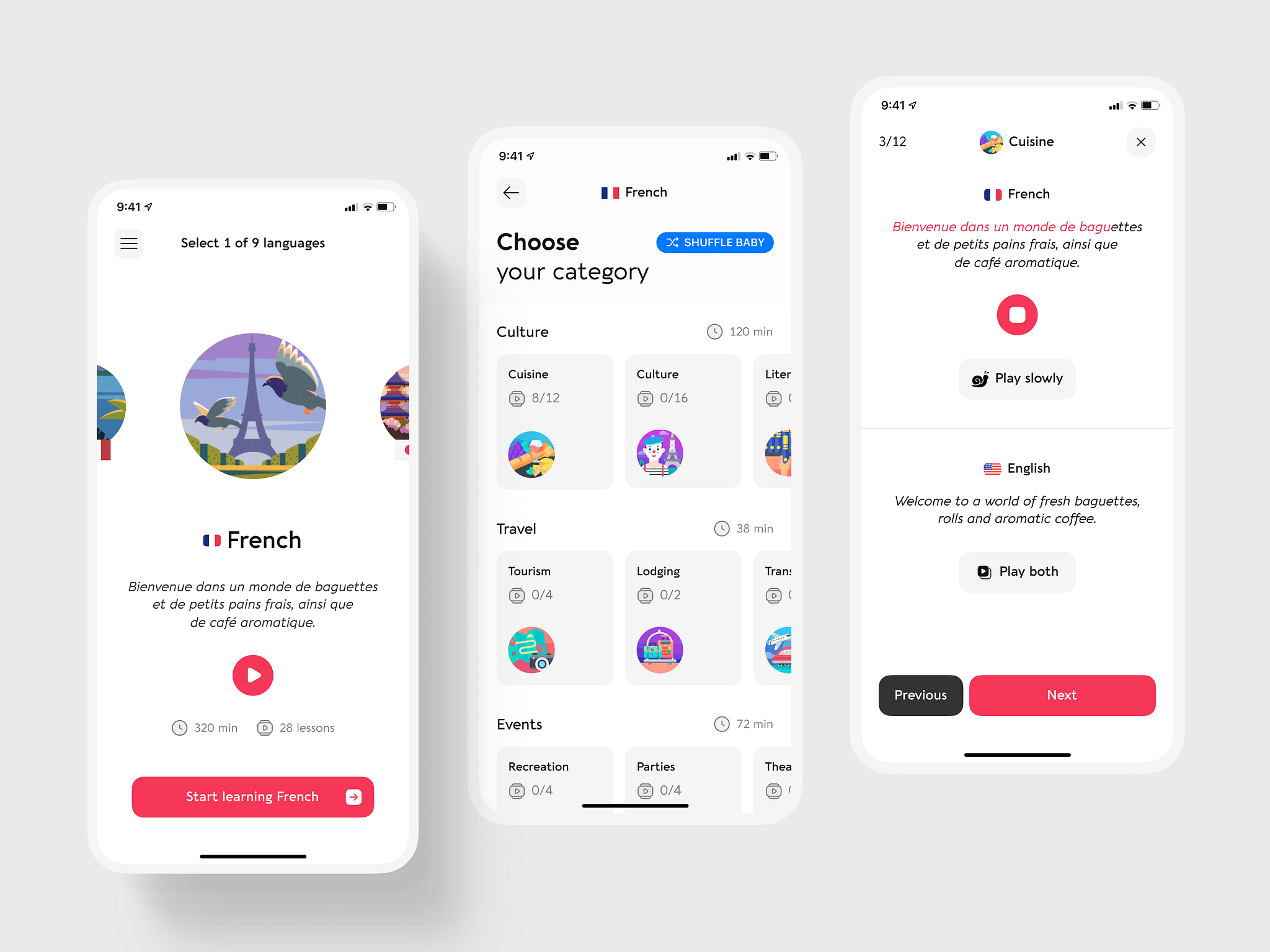 Language Dashboard Mobile App by Conceptzilla on Dribbble