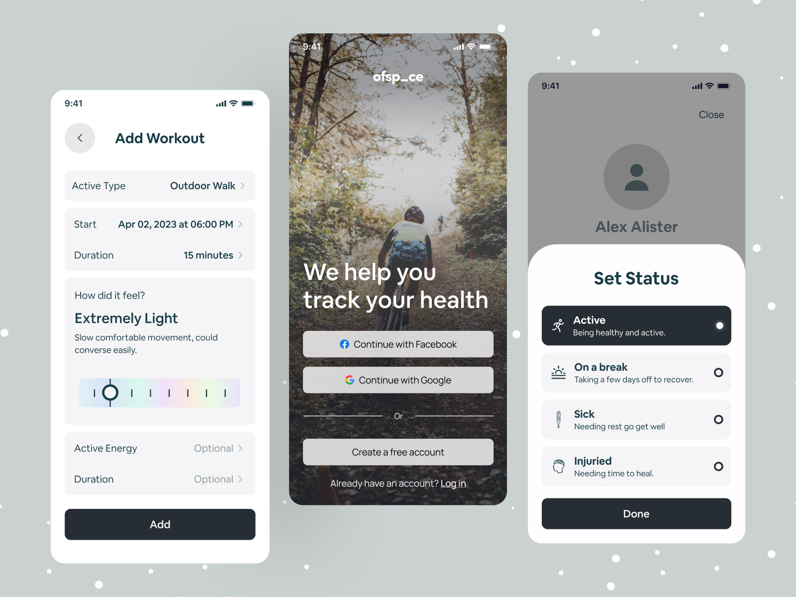 Health and Fitness Tracking App UI by Ofspace UX/UI on Dribbble