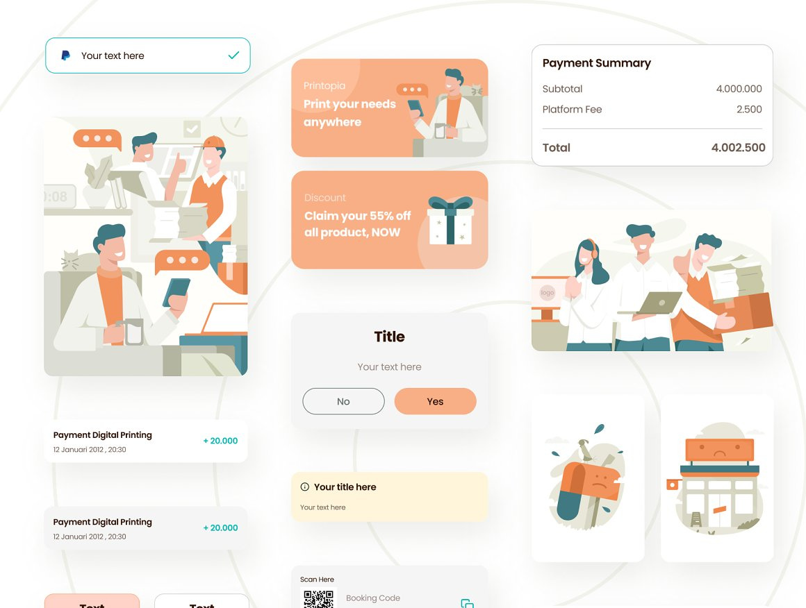 Printopia - Digital Printing Apps by Creative Fonts on Dribbble