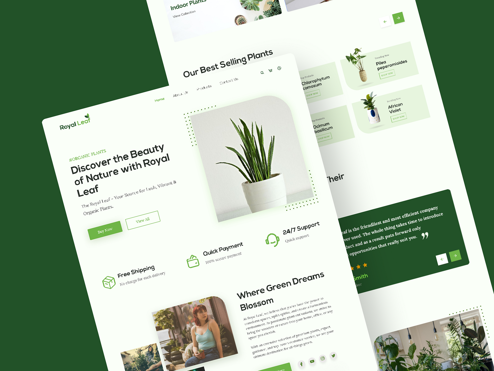 Plant Website Landing Page Design by Abhishek Ghosh on Dribbble