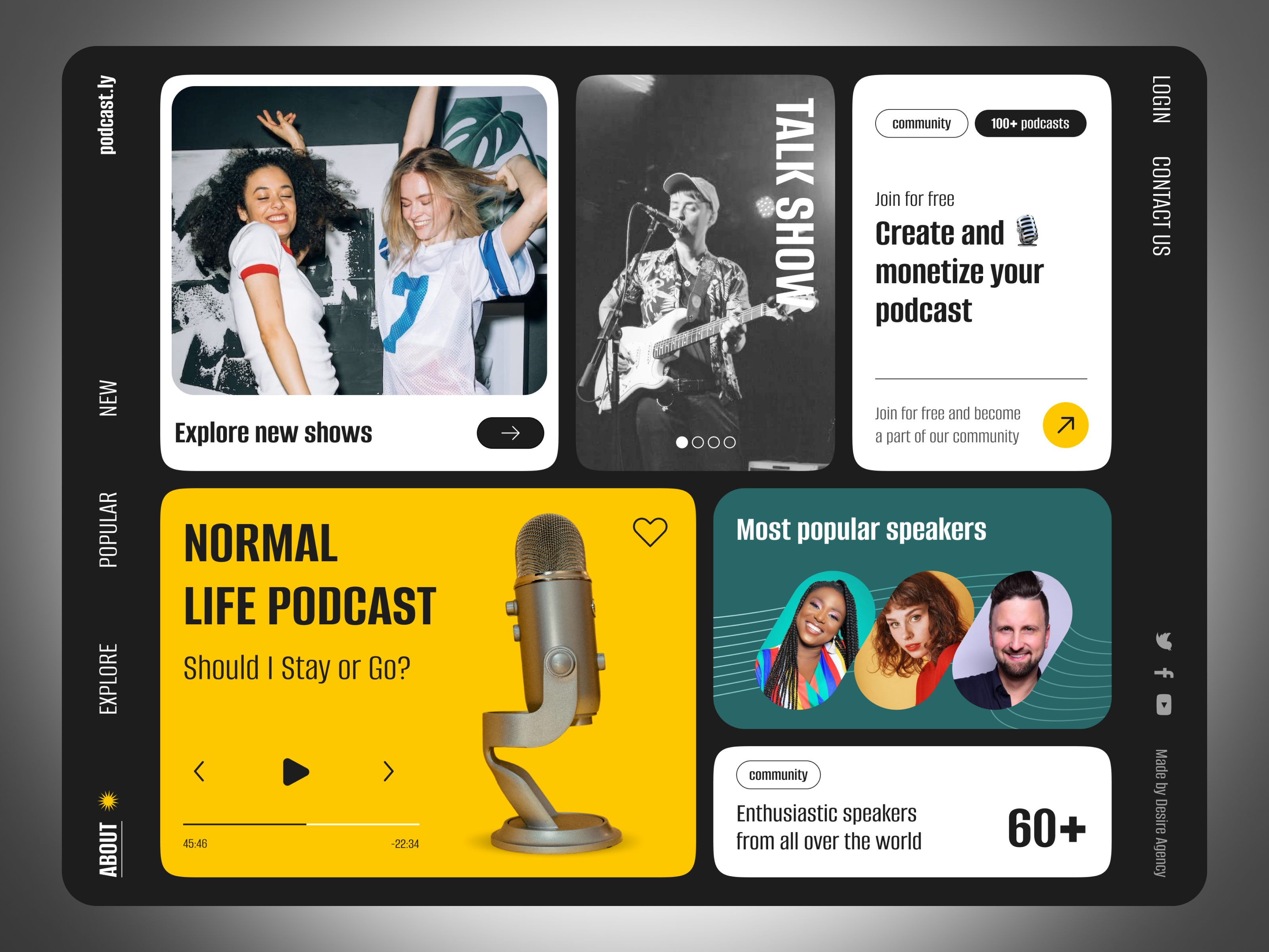Podcast Web Platform by Desire Creative Agency on Dribbble