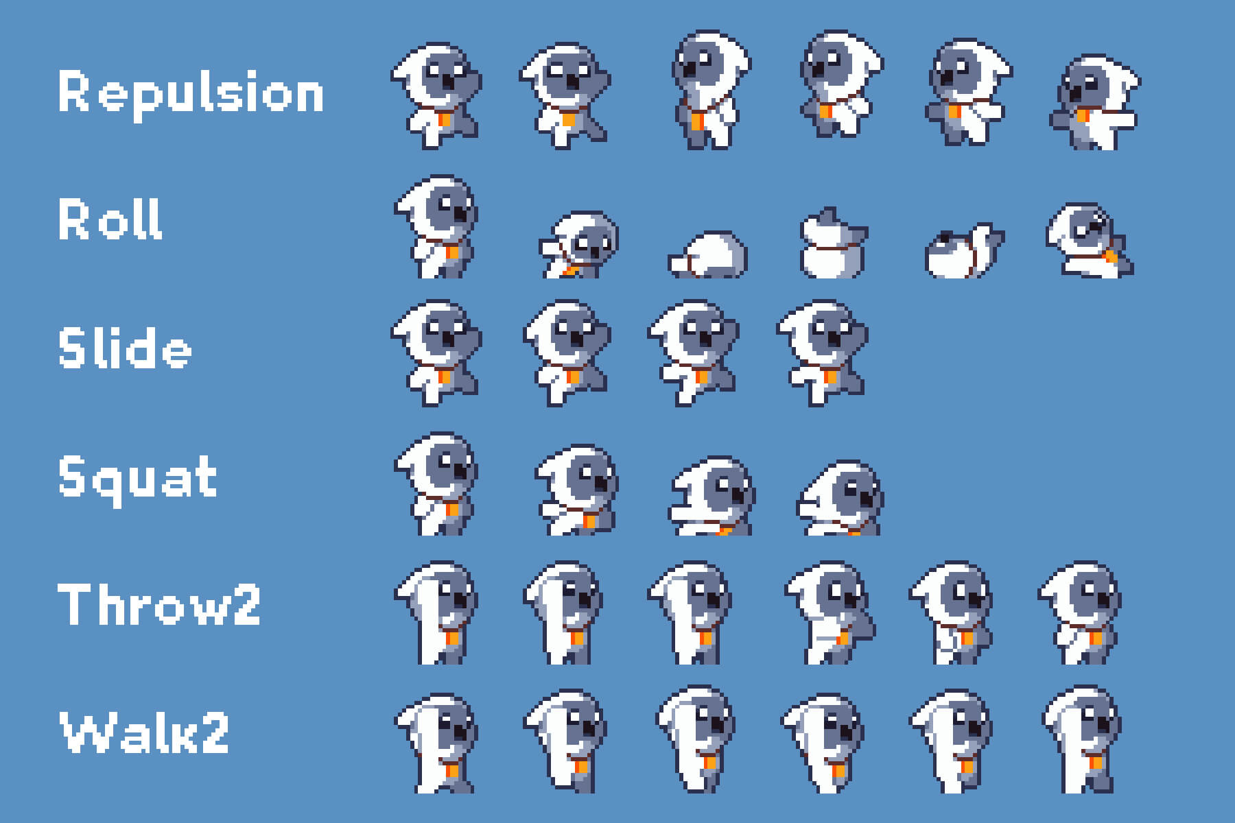Pixel Art Tiny Hero Sprite Sheets Pack 2 by 2D Game Assets on Dribbble