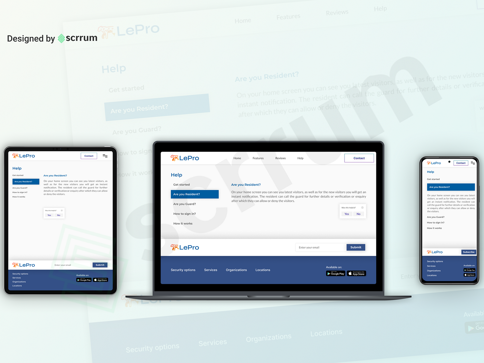 Responsive webpage by Scrrum Labs on Dribbble