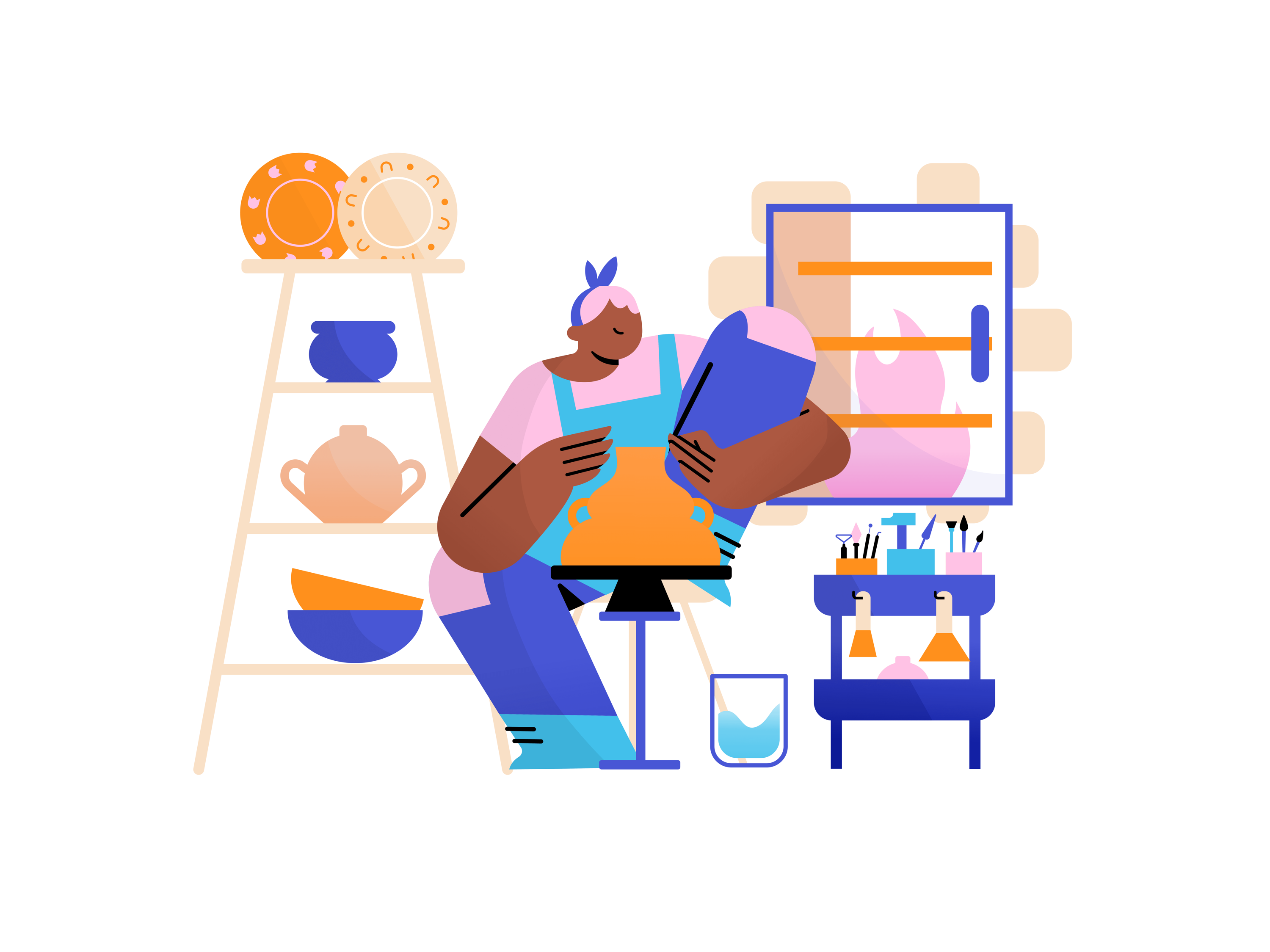 Making pots by Asyle on Dribbble